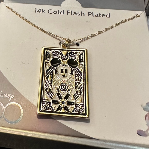 Disney | Jewelry | Nwt Mickey Mouse Necklace Rectangle Design | Poshmark